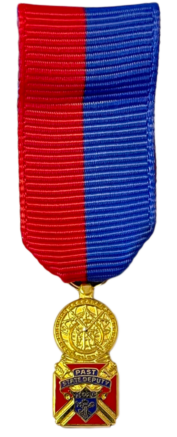 Past State Deputy Medal with Red/Blue Ribbon - Knights Gear USA
