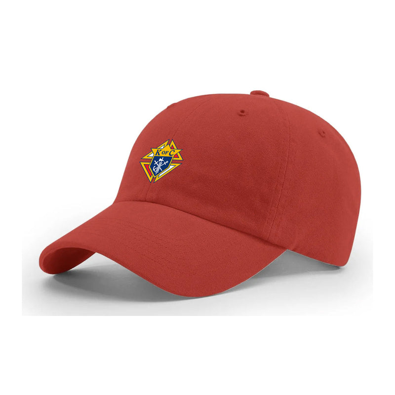 Garment Washed Twill Hats - KofC Emblem - Knights Gear USA