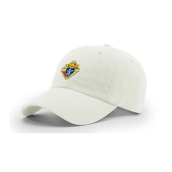 Garment Washed Twill Hats - KofC Emblem - Knights Gear USA